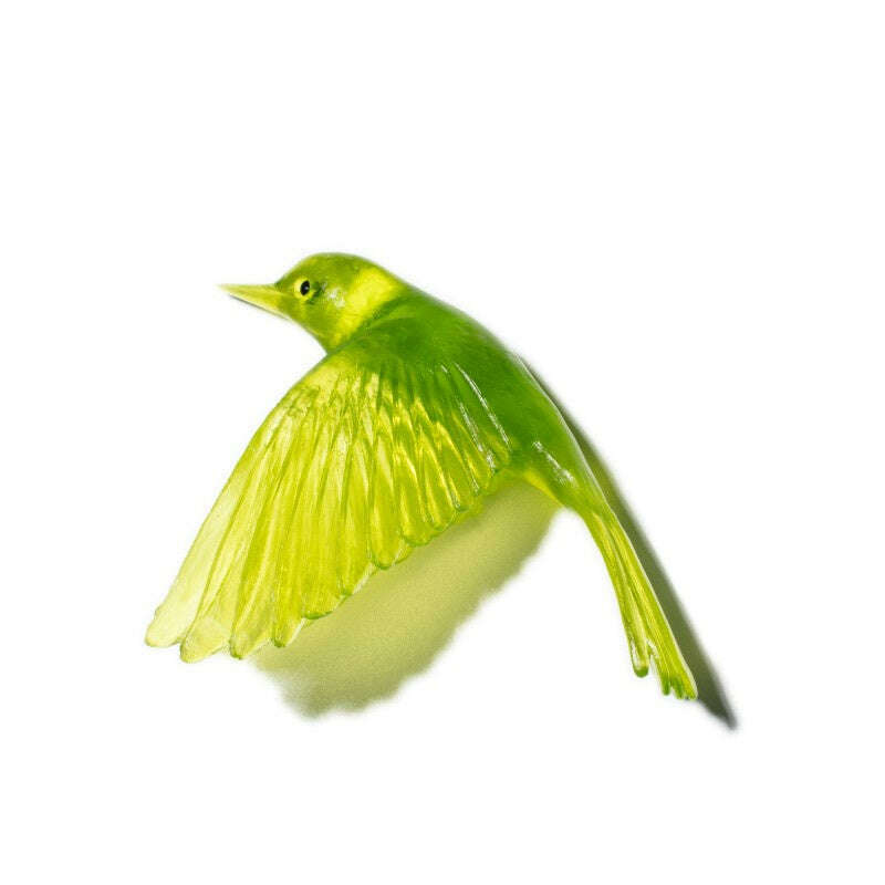 Luke Jacomb Studio Cast Glass Bird Pōpokotea/Whitehead – Mooch