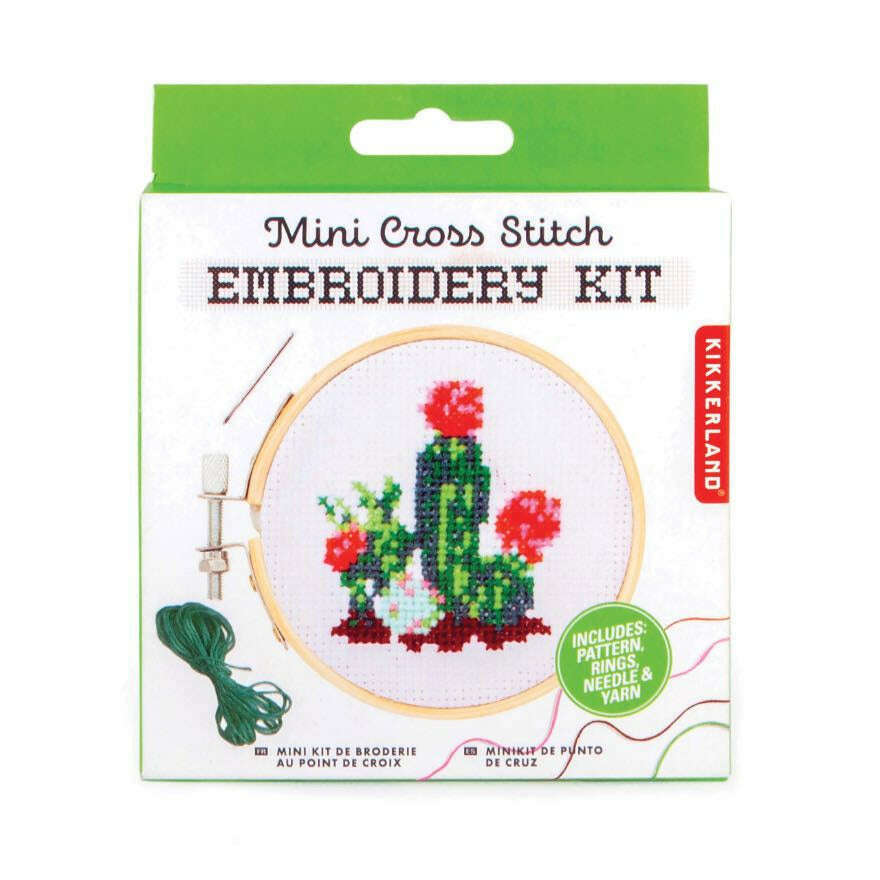 Mini Cactus Cross Stitch Kit for Kids - Kikkerland – Mooch